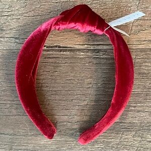 J. Crew | Accessories | Nwt J Crew Red Velvet Knot Headband | Poshmark